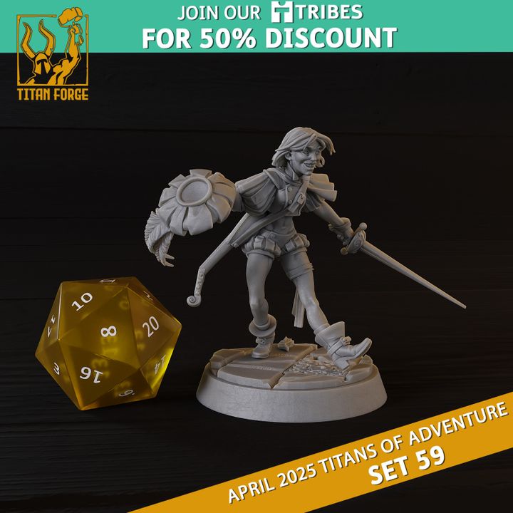 3D Printable Female Human Bard - DnD Hero Characters - Titans of ...