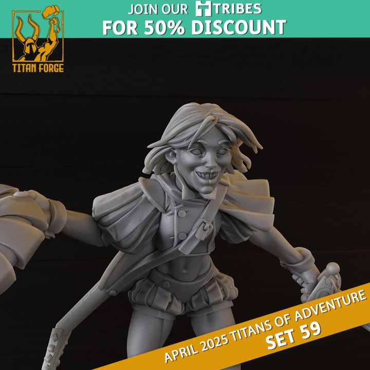 3D Printable Female Human Bard - DnD Hero Characters - Titans of ...