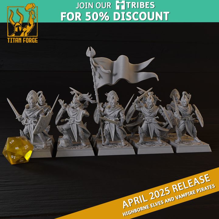 3D Printable Titan Forge Miniatures - 2025 - April - Highborne Elves ...