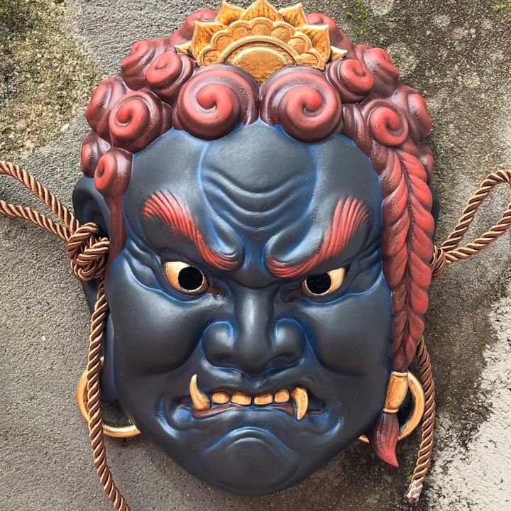 3D Printable Fudo Myoo Japanese mask by Golden Kaeru