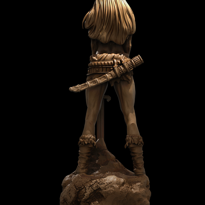 3D Printable The Barbarian Queen Strength and Fury 3D Print by CA3D Studios
