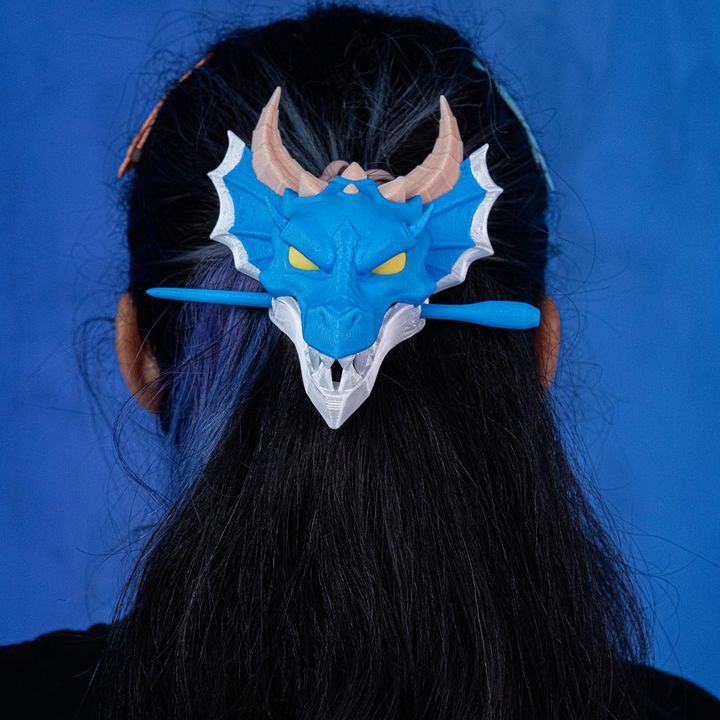3D Printable Dragon’s Relic Hair Pin by Stlflix