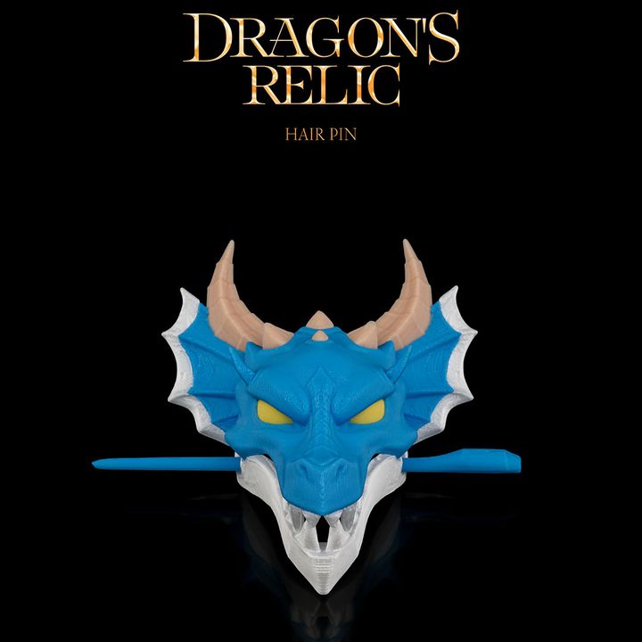 3D Printable Dragon’s Relic Hair Pin by Stlflix