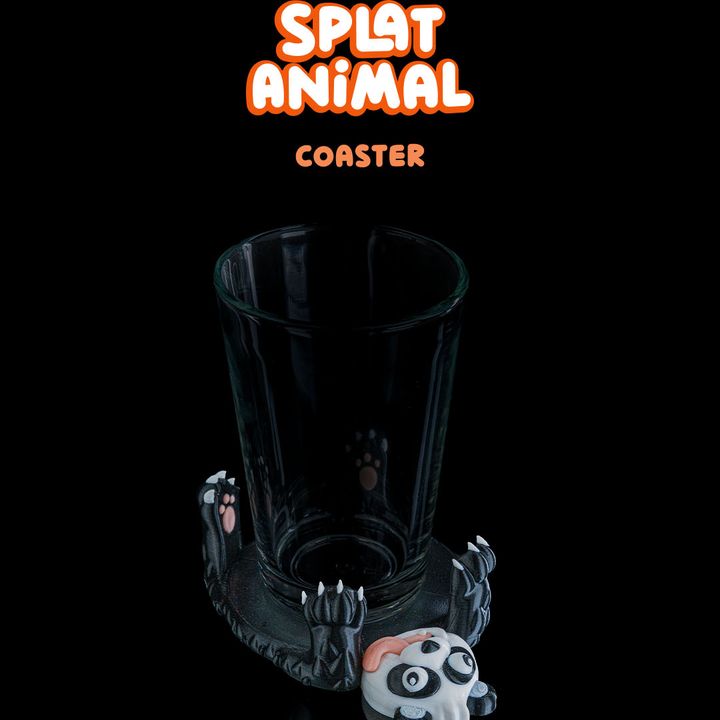 3D Printable Splat Animal Coaster by Stlflix
