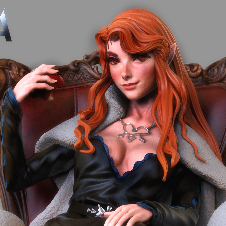 3D Printable The Crimson Diplomat Elegance in Darkness 3D Print by CA3D Studios