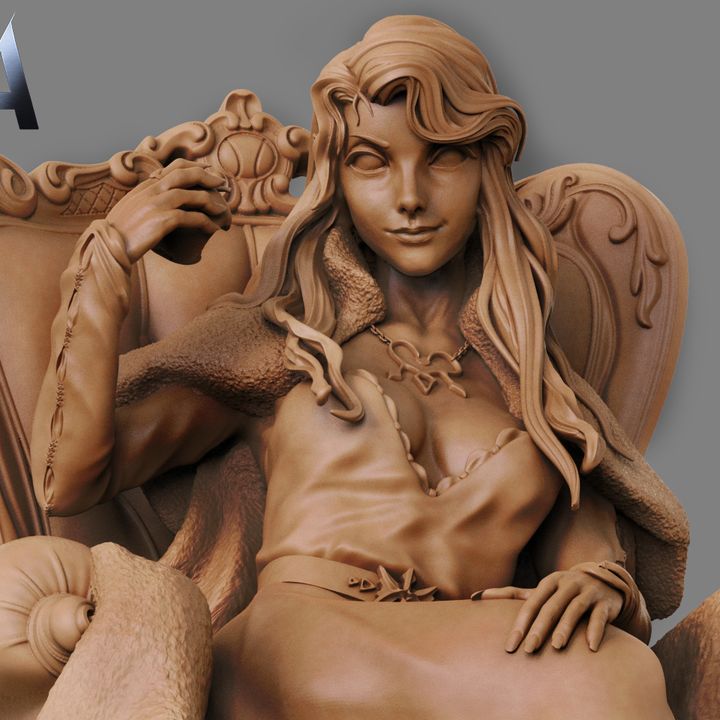 3D Printable The Crimson Diplomat Elegance in Darkness 3D Print by CA3D Studios