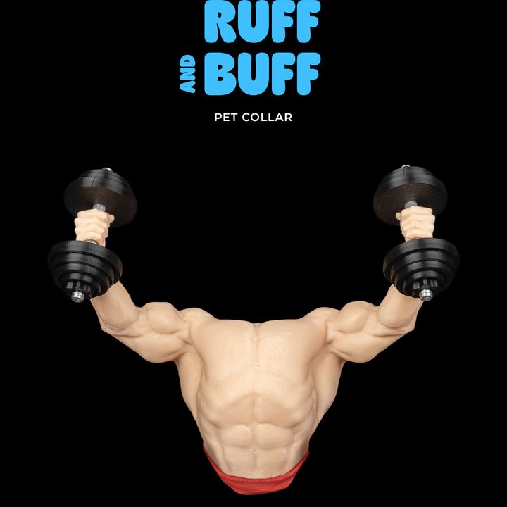 3D Printable Ruff and Buff Dog Collar by Stlflix