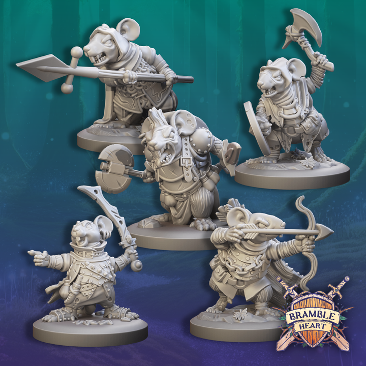 3D Printable Mad Mouse Marauders by Kraken Games Lab