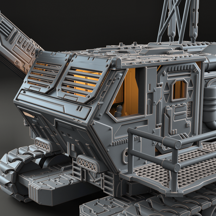 3D Printable Crawler Crane (FDM Support-Free) by Cassidy Byars