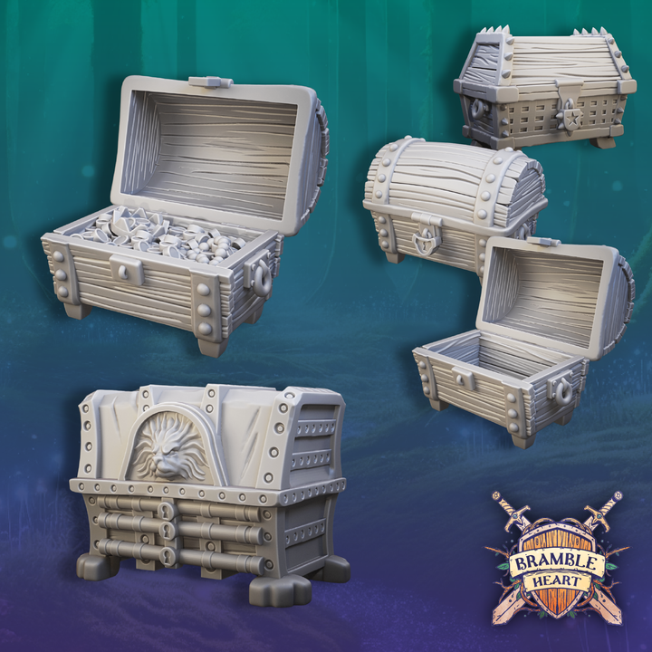 3D Printable Bramblewood Treasure Chests by Kraken Games Lab