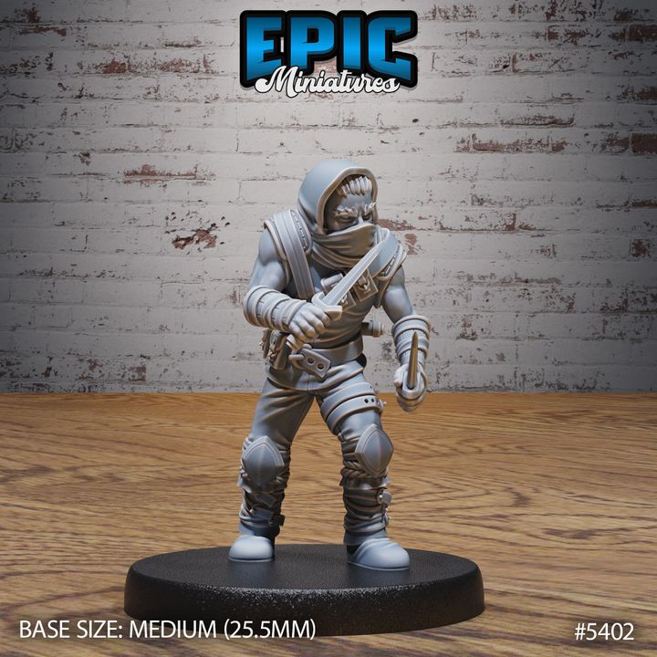 3D Printable Bandit Rogue / Humanoid Robber / Outlaw Warrior / Forest ...