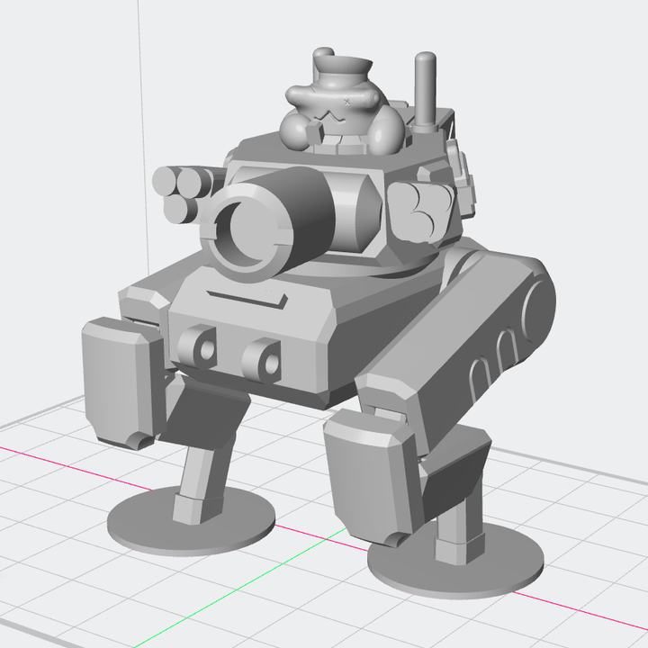 3D Printable Planet Shark 'Shank' Mech by InfernoBot