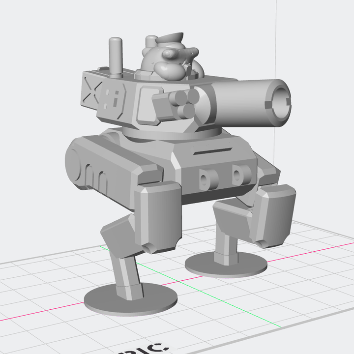 3D Printable Planet Shark 'Shank' Mech by InfernoBot