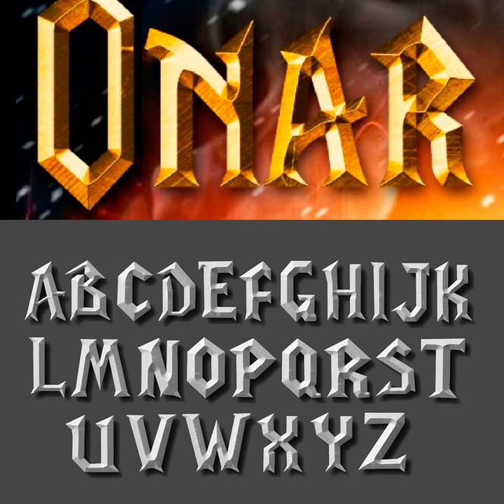 3D Printable FONT ALPHABET LETTERS - Legendary style - STL file for 3D ...