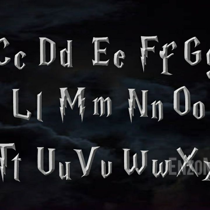 3D Printable FONT ALPHABET LETTERS - Legendary style - STL by EnzoMatic3D