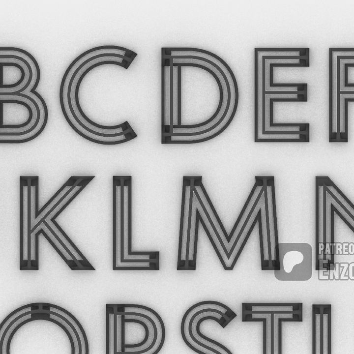 3D Printable letters alphabet 3D STL - STL by EnzoMatic3D