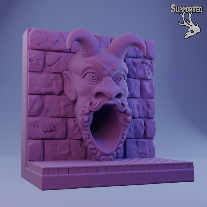 3D Printable Devil Face scenography by Zio