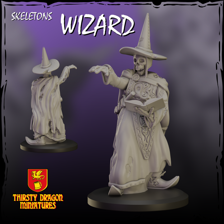 3D Printable Skeletons - Wizard by ThirstyDragon