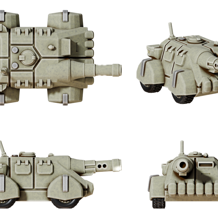 3D Printable Periphery Tough: Huge, Big Gun on Wheels by tinnut