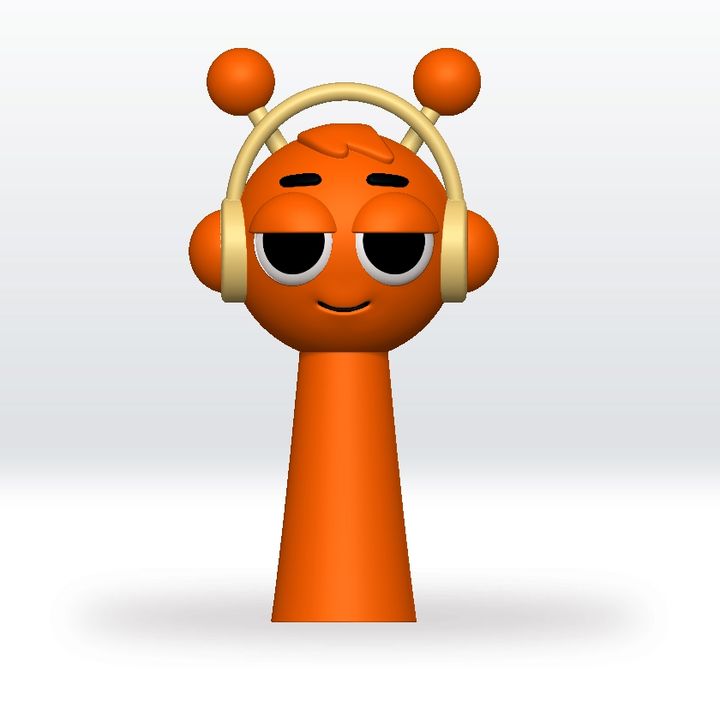 3D Printable Oren Orange Sprunki STL, 3mf, Obj, 3D Model Split file ...