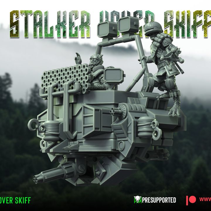 3D Printable Stalker Hover Skiff by War Bear 3D Studios