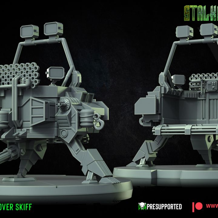 3D Printable Stalker Hover Skiff by War Bear 3D Studios