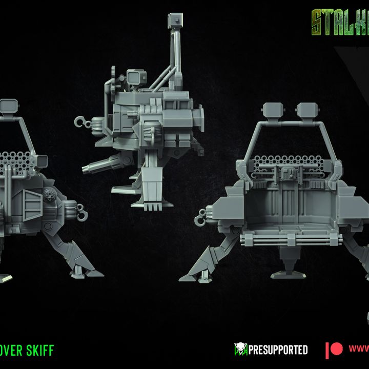 3D Printable Stalker Hover Skiff by War Bear 3D Studios