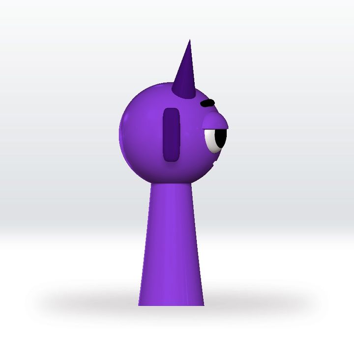 3D Printable Sprunki Incredibox Purple STL 3D Mode, 3mf file Character ...