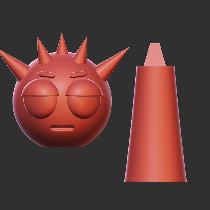 3D Printable Red Raddy Sprunki STL, 3mf, Obj 3D Model Split file ...