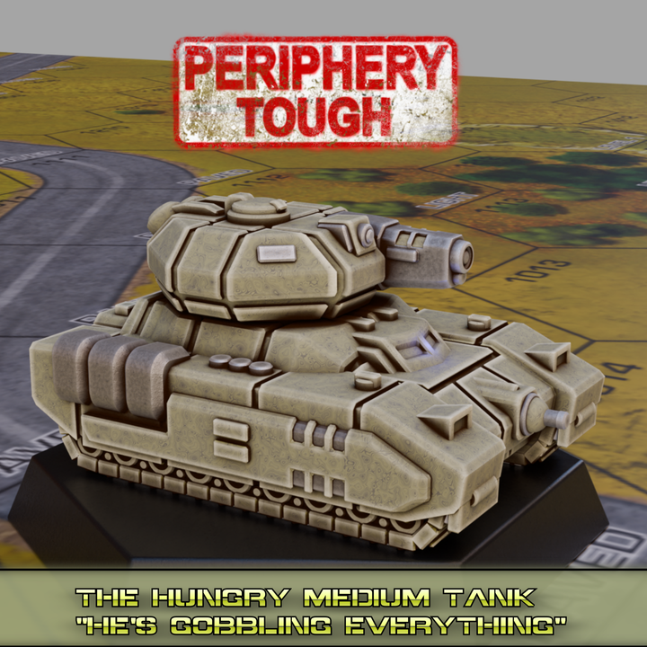 3D Printable Periphery Tough: The Hungry Medium Tank by tinnut