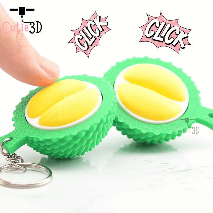 3D Printable Cutie3D Keycap Fidget Keychain Durian Keychain - Cute ...