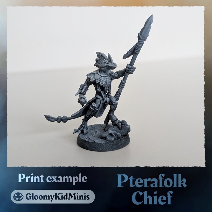 3D Printable Wings over the Scorched Cliffs. Pterafolk Chief by ...