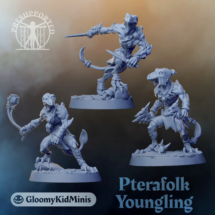 3D Printable Wings over the Scorched Cliffs. Pterafolk Younglings by ...