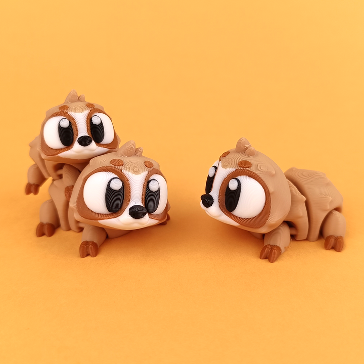 3D Printable Flexi Sloth Print-in-place by 3DGOB