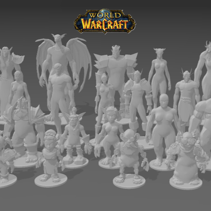3D Printable Miniatures - World of Warcraft by ocram3000