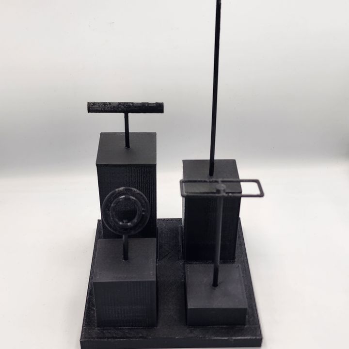 3D Printable Jewelry Display (4 bars) by ocram3000