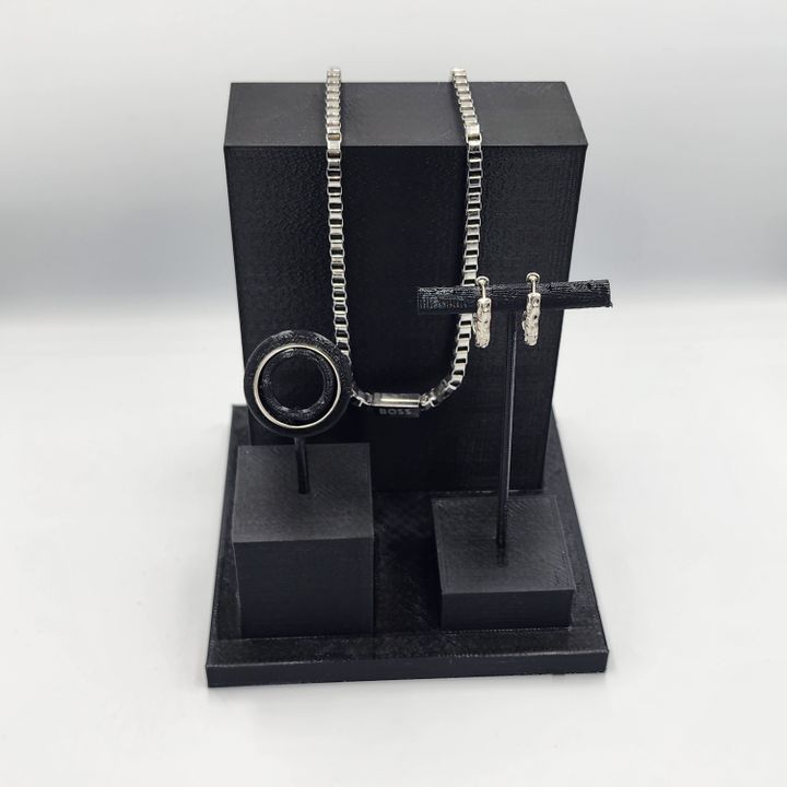 3D Printable Jewelry Display (3 bars) by ocram3000