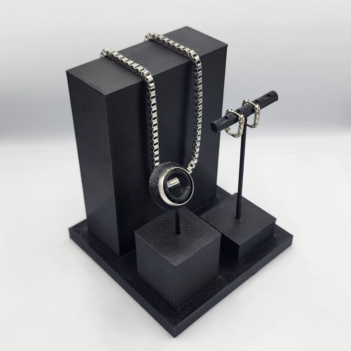 3D Printable Jewelry Display (3 bars) by ocram3000