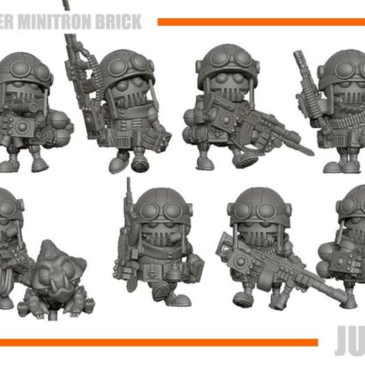 3D Printable WARPOD Clanker 'Minitron' Airborne-Battlebrick by Flytrap ...