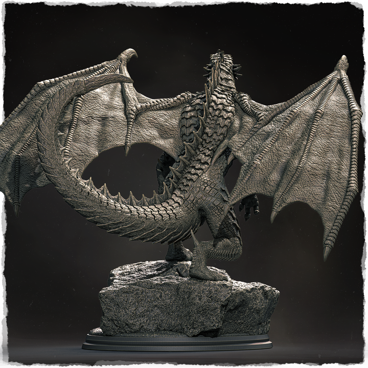3D Printable Iberian Ridge Dragon by Evox Arts