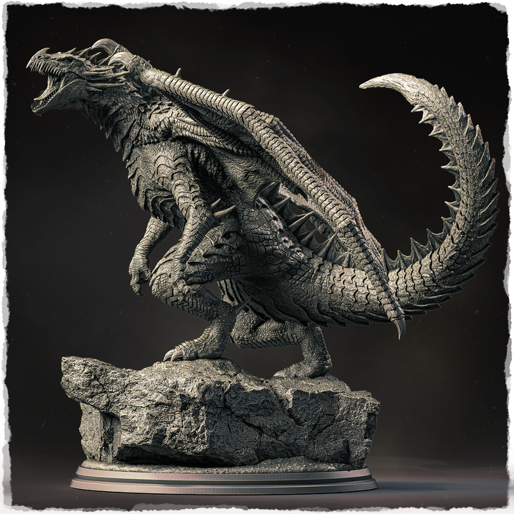3D Printable Iberian Ridge Dragon by Evox Arts