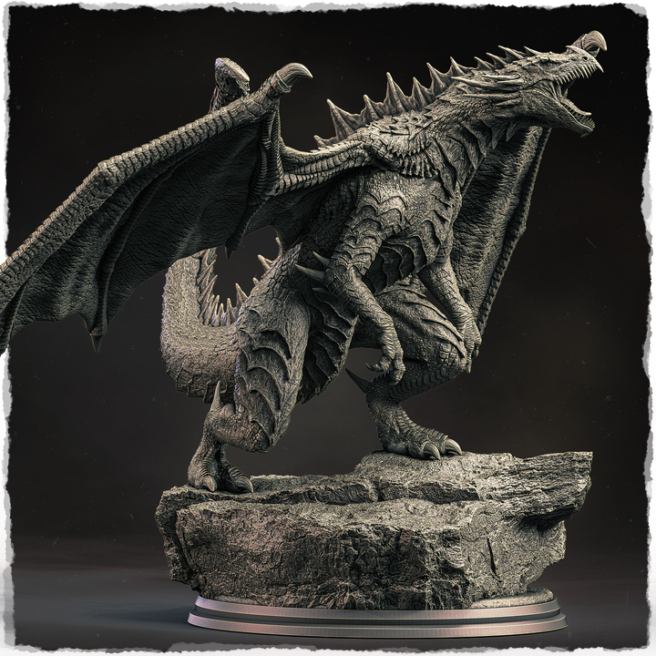 3D Printable Iberian Ridge Dragon by Evox Arts