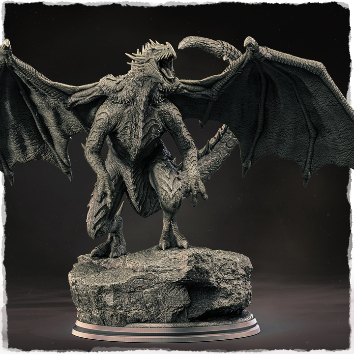 3D Printable Iberian Ridge Dragon by Evox Arts
