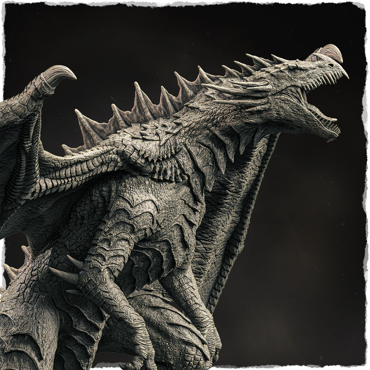 3D Printable Iberian Ridge Dragon by Evox Arts
