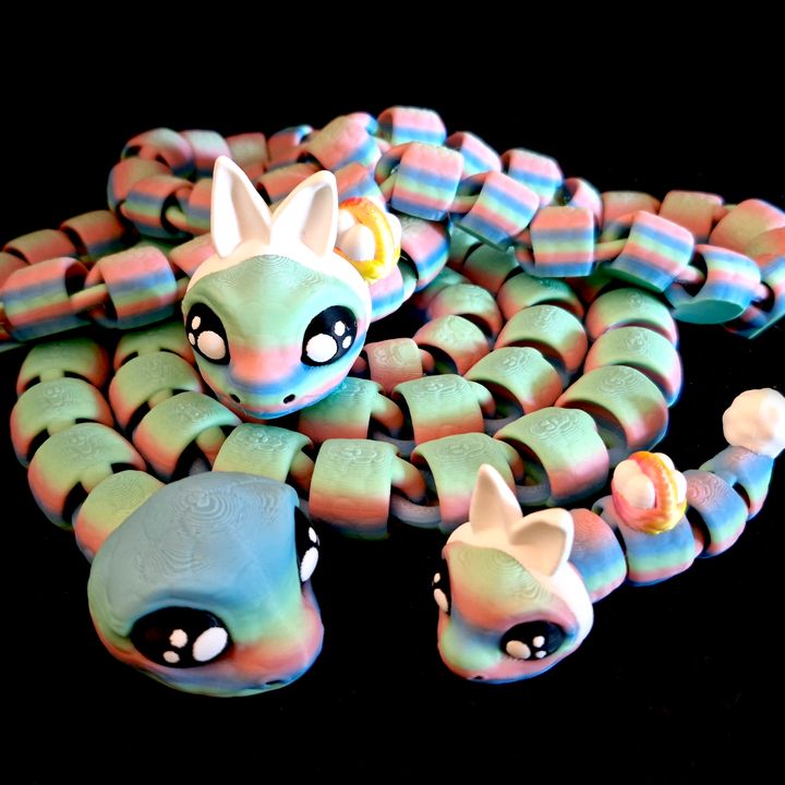3D Printable Noodles The Easter Snake (Personal Use) by Sassiecat3d