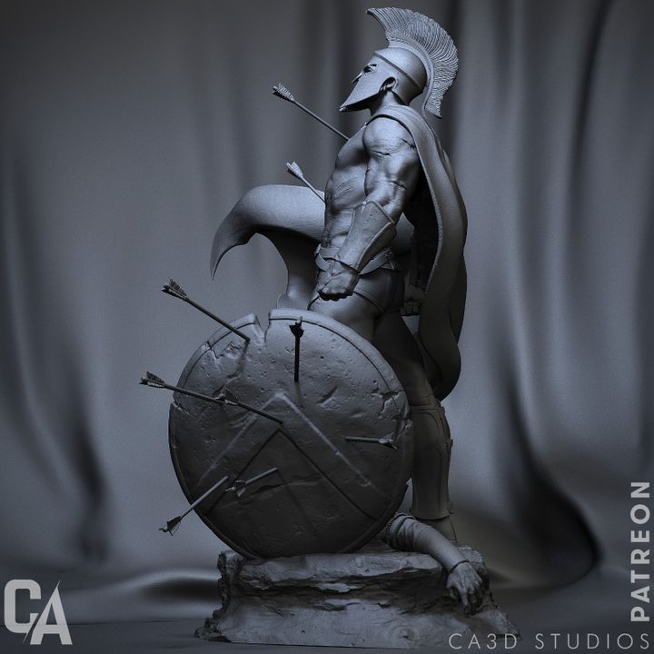 3D Printable The Spartan King Honor in Battle Glory in Death 3D Print ...