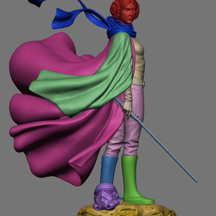 3D Printable The Rebel Princess Strength Courage and Destiny 3D Print ...