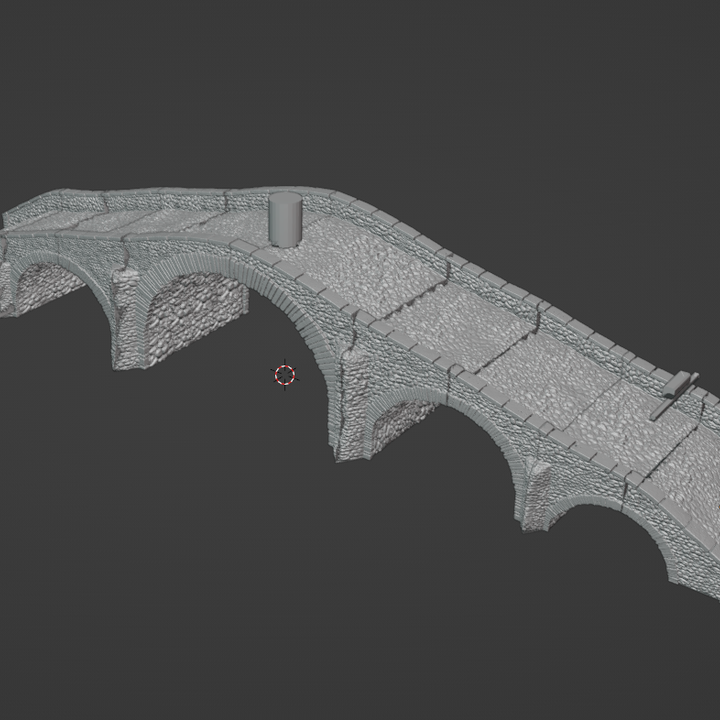 3D Printable Medieval stone bridge 28mm by Timescape Miniatures