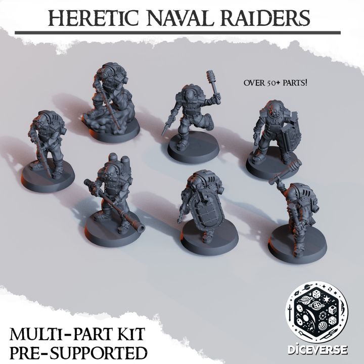 3D Printable Heretic Naval Raiders by Diceverse
