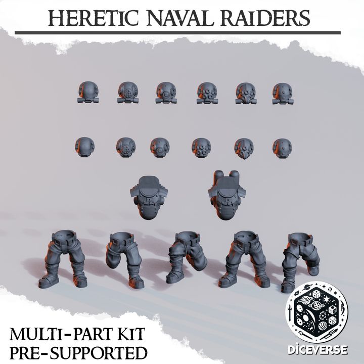 3D Printable Heretic Naval Raiders by Diceverse